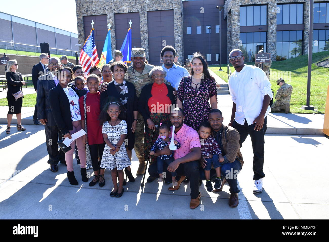 Brigadier General David Fleming takes time for a family photo at the ...