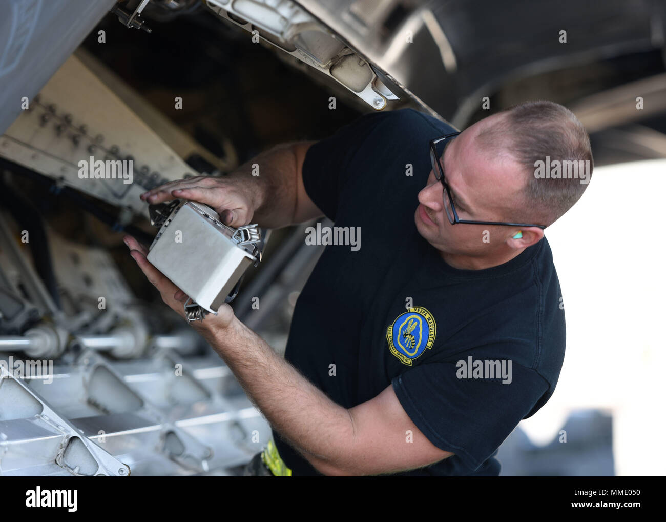 U.S. Air Force Senior Airman Michael Cheek, 325th Aircraft Maintenance ...