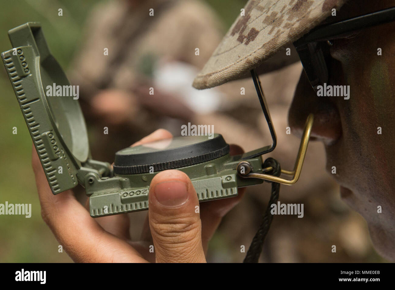 A U.S. Marine Corps Recruit with Papa Company, 4th Battalion, Recruit ...