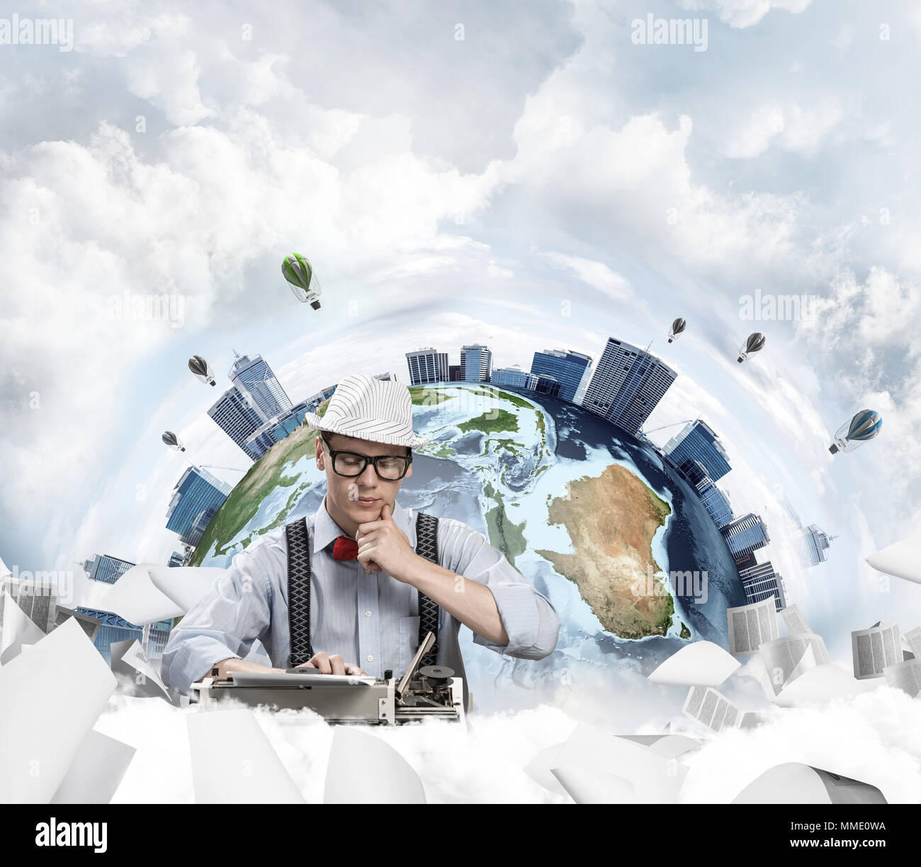 Creative inspiration of young writer Stock Photo - Alamy
