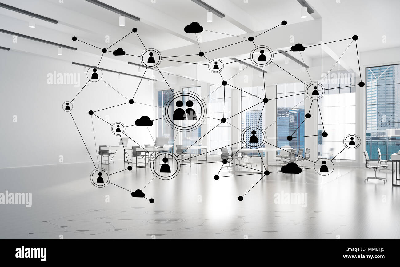Networking and wireless connection as concept for effective modern ...