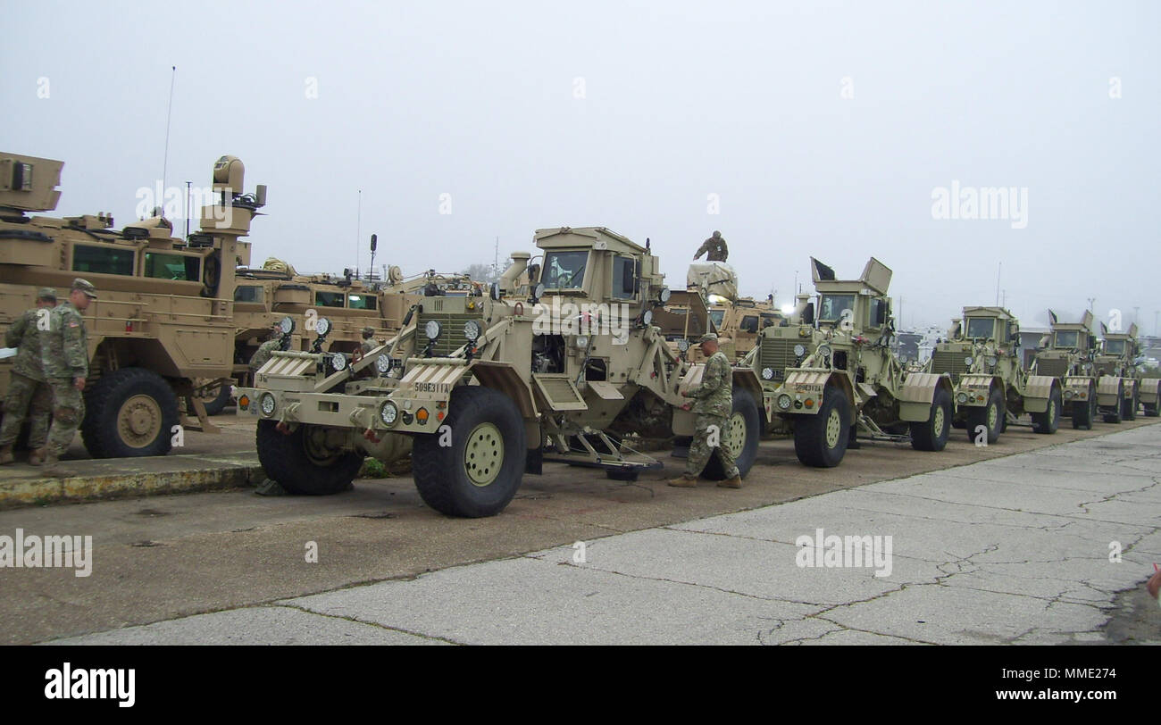 Husky vehicles are staged in preparation for Operational Testing. The ...