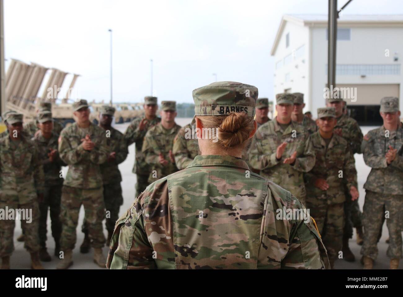 Sgt. Alexis Barnes, a Paris, Illinois native and Patriot fire control ...