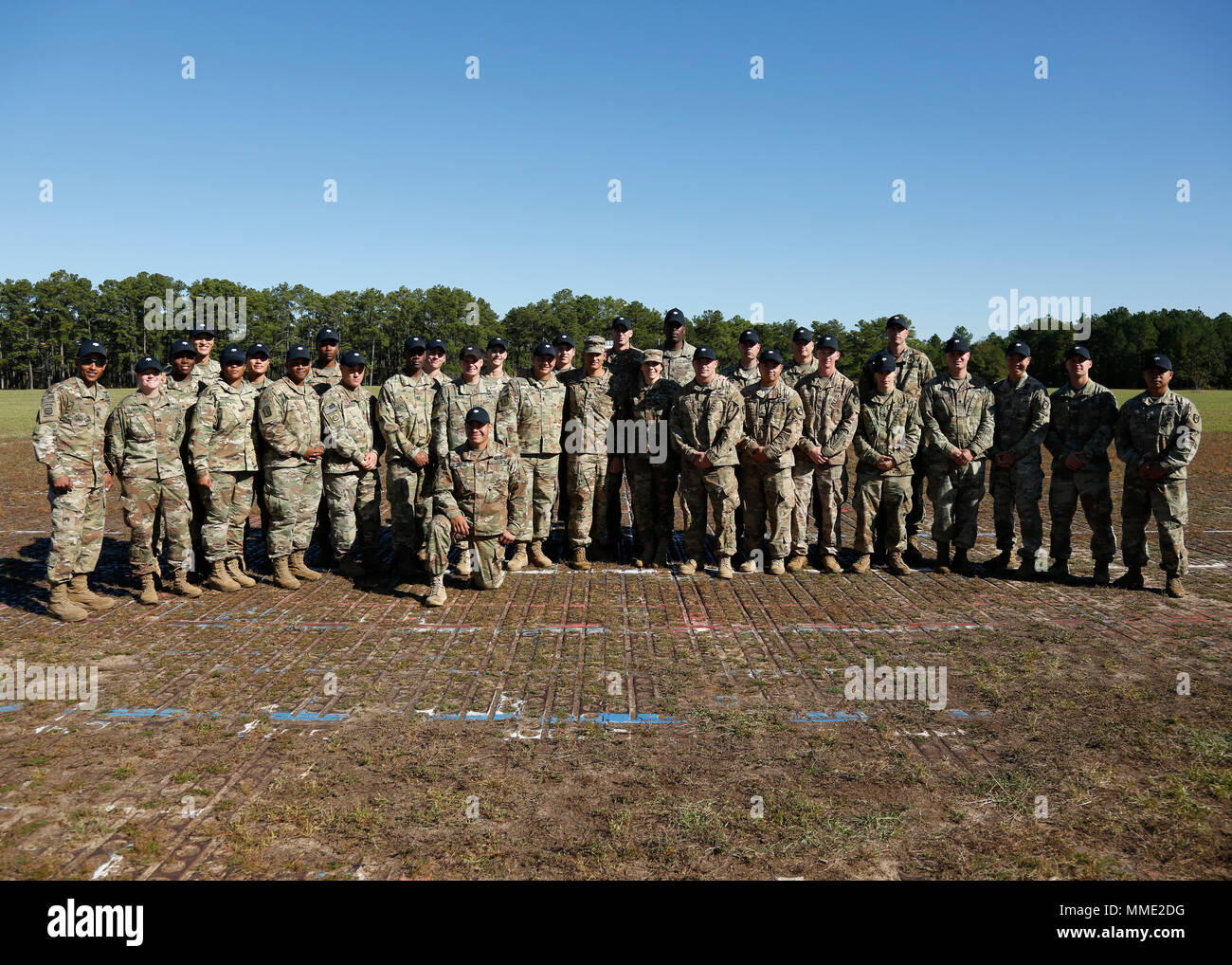 U.S. Army 44th Medical Brigade cadre pose for a group photo at the ...