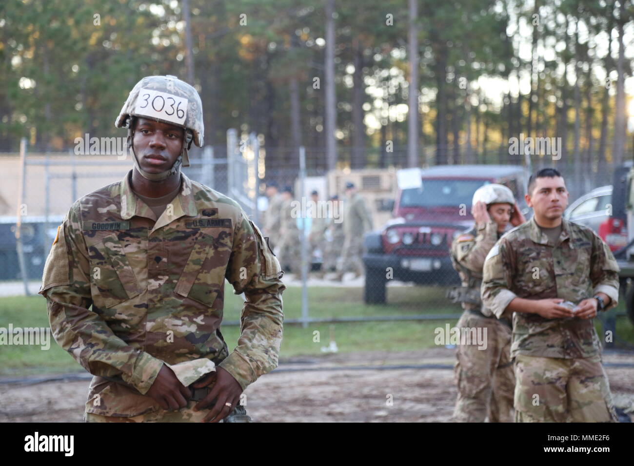 U.S. Army Soldier, takes a breather during the Expert Field Medical ...