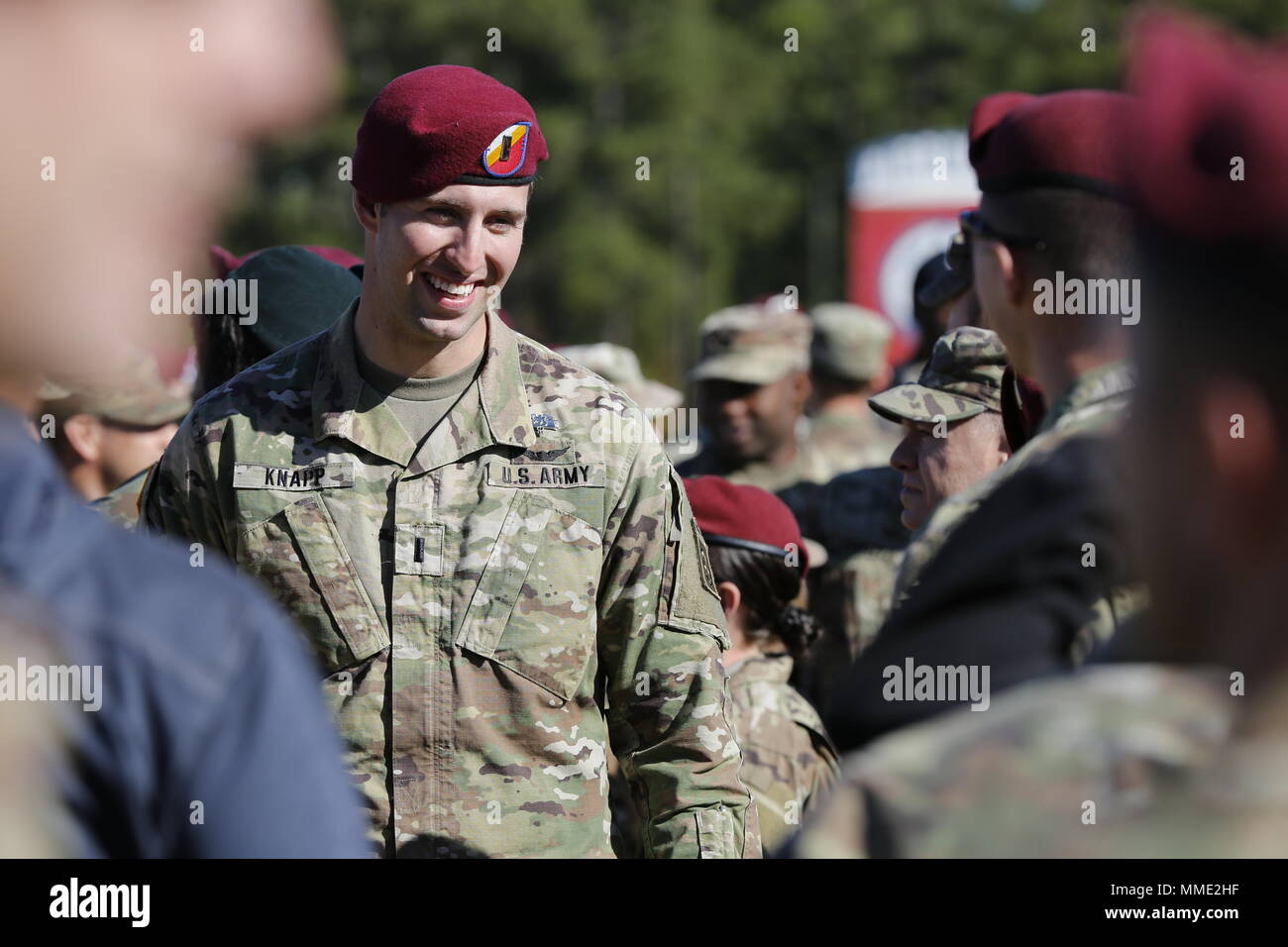 U.S. Army Officer got pinned by a family member during the Expert Field ...