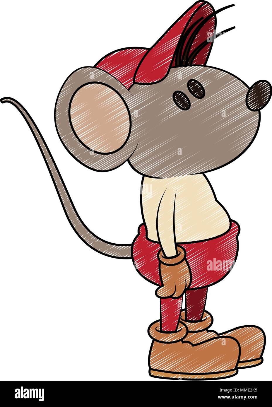 Worker mouse cartoon scribble Stock Vector Image & Art - Alamy