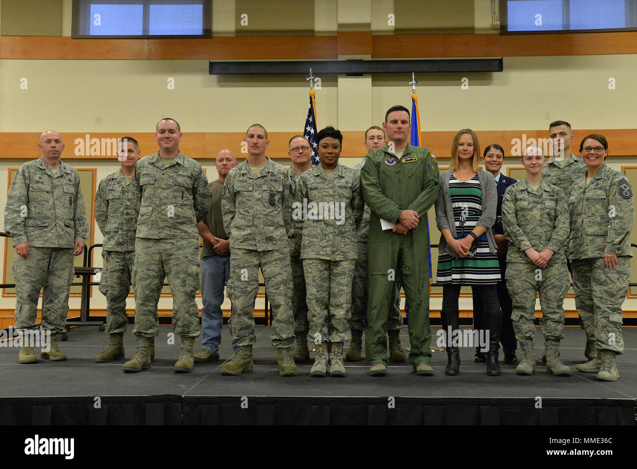 Winners of the third quarter Wing Quarterly Awards pose for a photo at ...