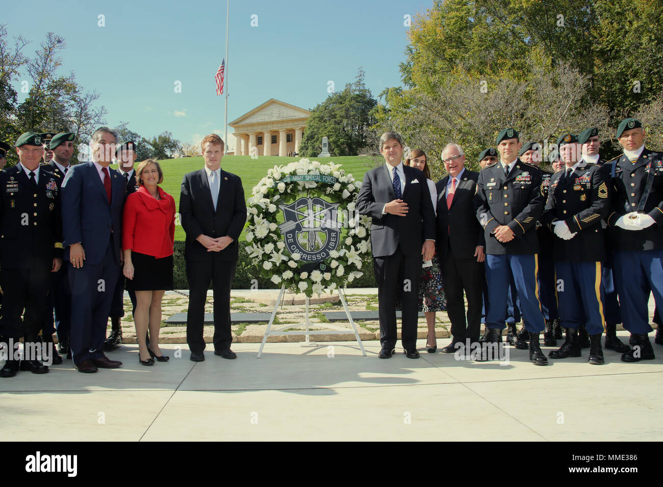 Congressman Joe Kennedy III and Dr. William Kennedy Smith pose for a ...