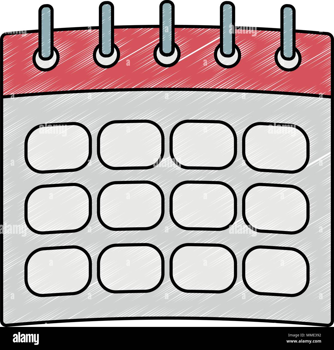 Calendar and schedule symbol scribble Stock Vector Image & Art - Alamy