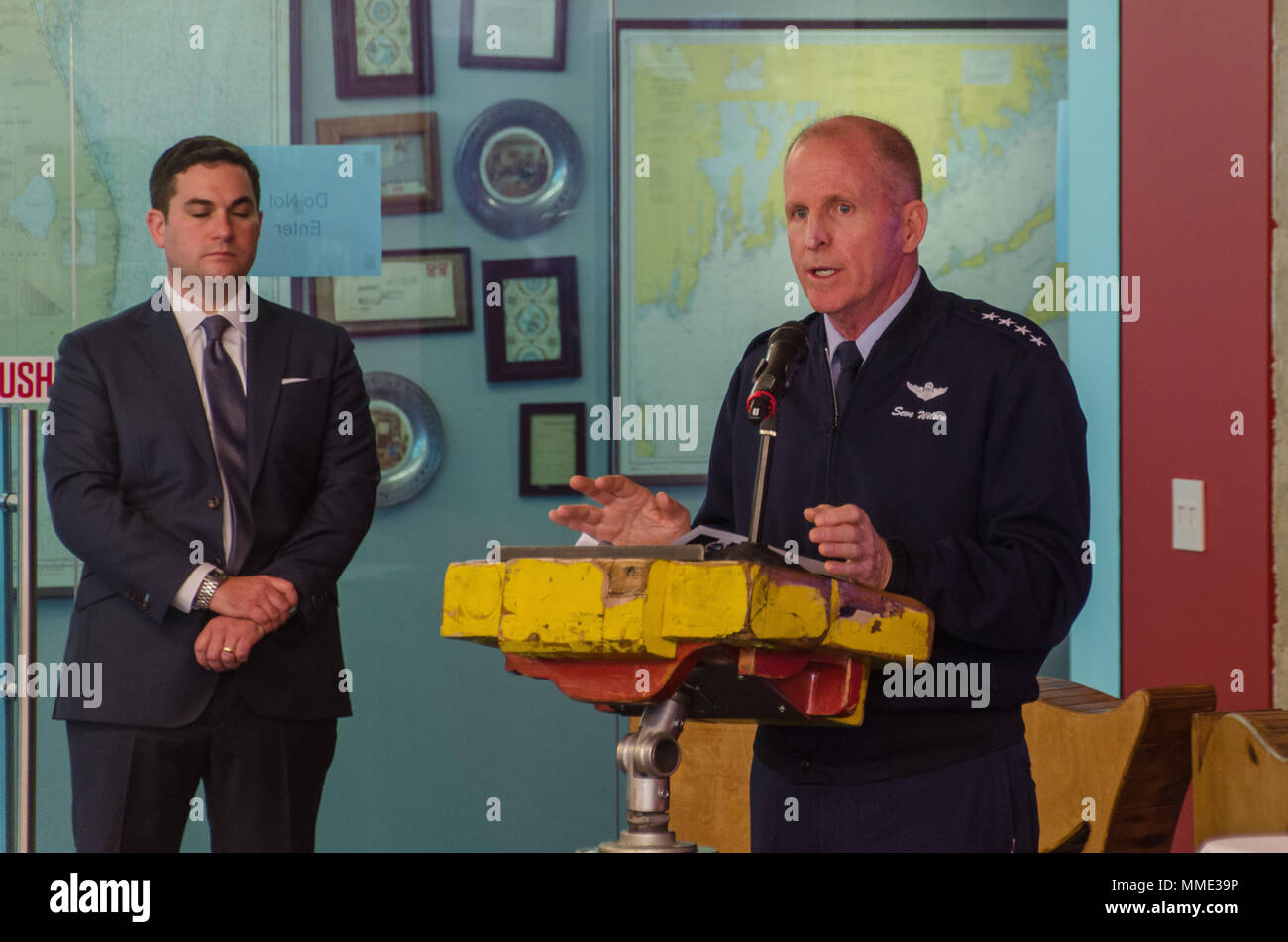 Gen. Stephen Wilson, Vice Chief of Staff of the U.S. Air Force, makes a ...