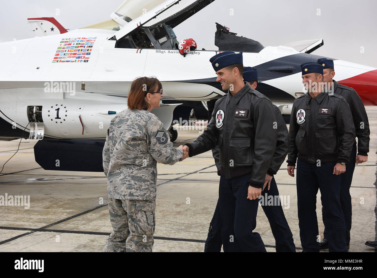 The U.S. Air Force Thunderbirds delivered a reenlistment out of the ...
