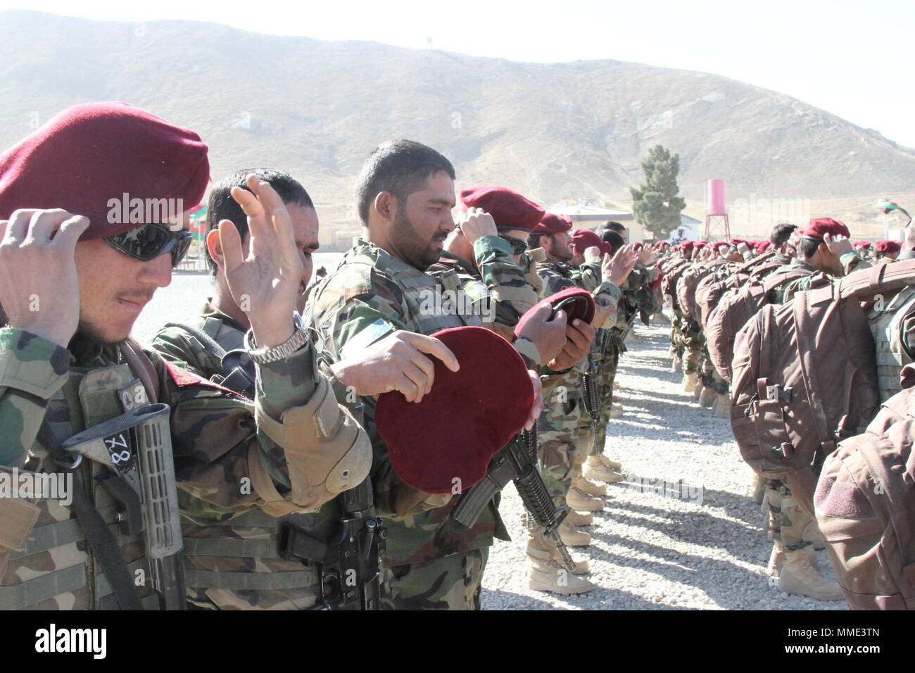 Afghan National Army Special Operations Commandos don their maroon ...