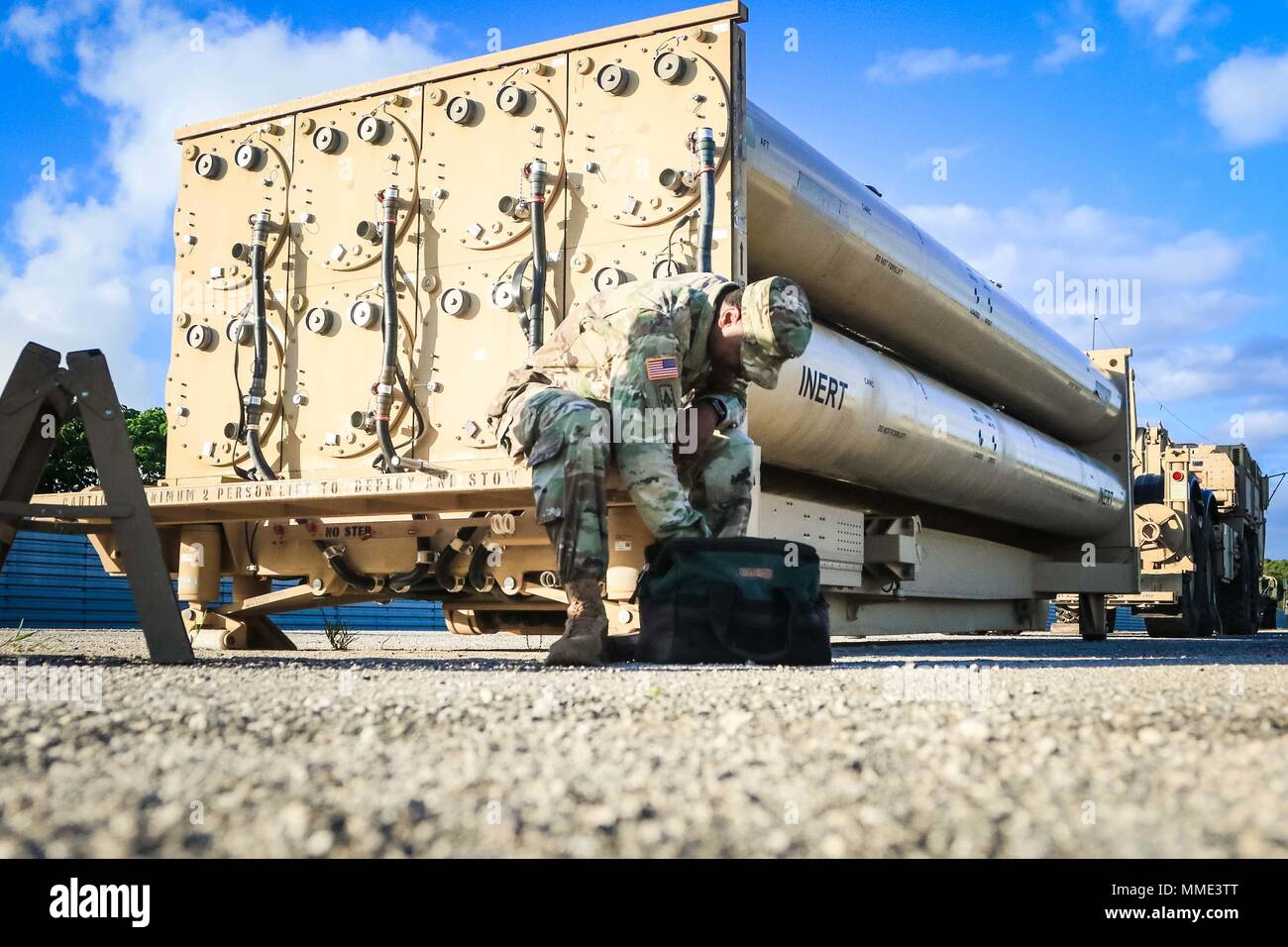 U.S. Soldier with Task Force Talon, 94th Army Air and Missile Defense ...
