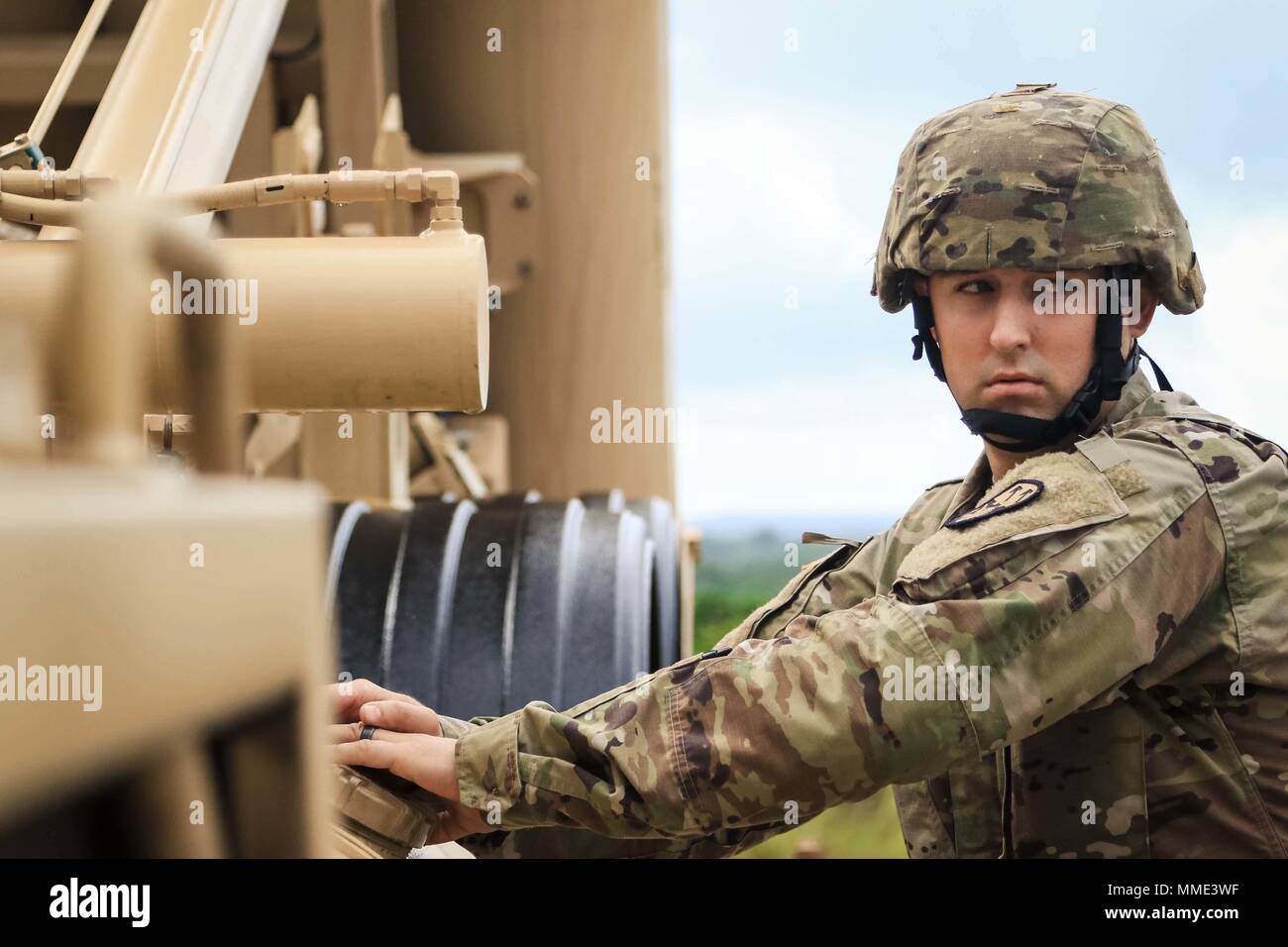 A U.S. Soldier with Task Force Talon, 94th Army Air and Missile Defense ...