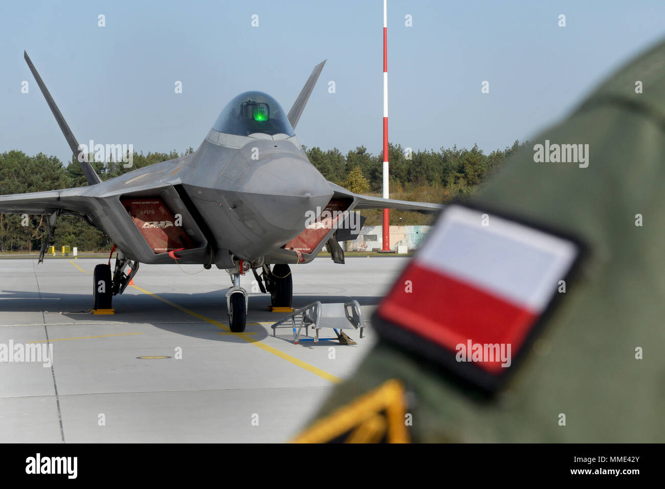 An F-22 Raptor from the 1st Fighter Wing, Joint Base Langley-Eustis, Va ...