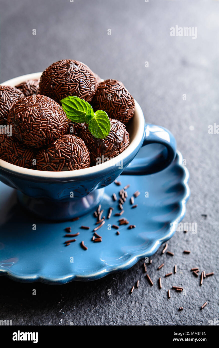 Brigadeiro - traditional Brazilian delicacy made of condensed milk ...