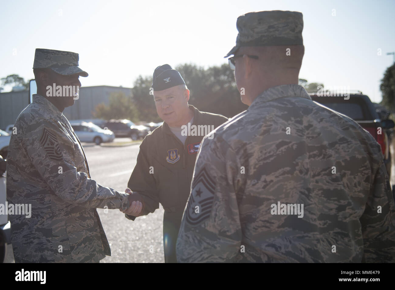 Chief Master Sergeant of the Air Force Kaleth O. Wright meets Col ...