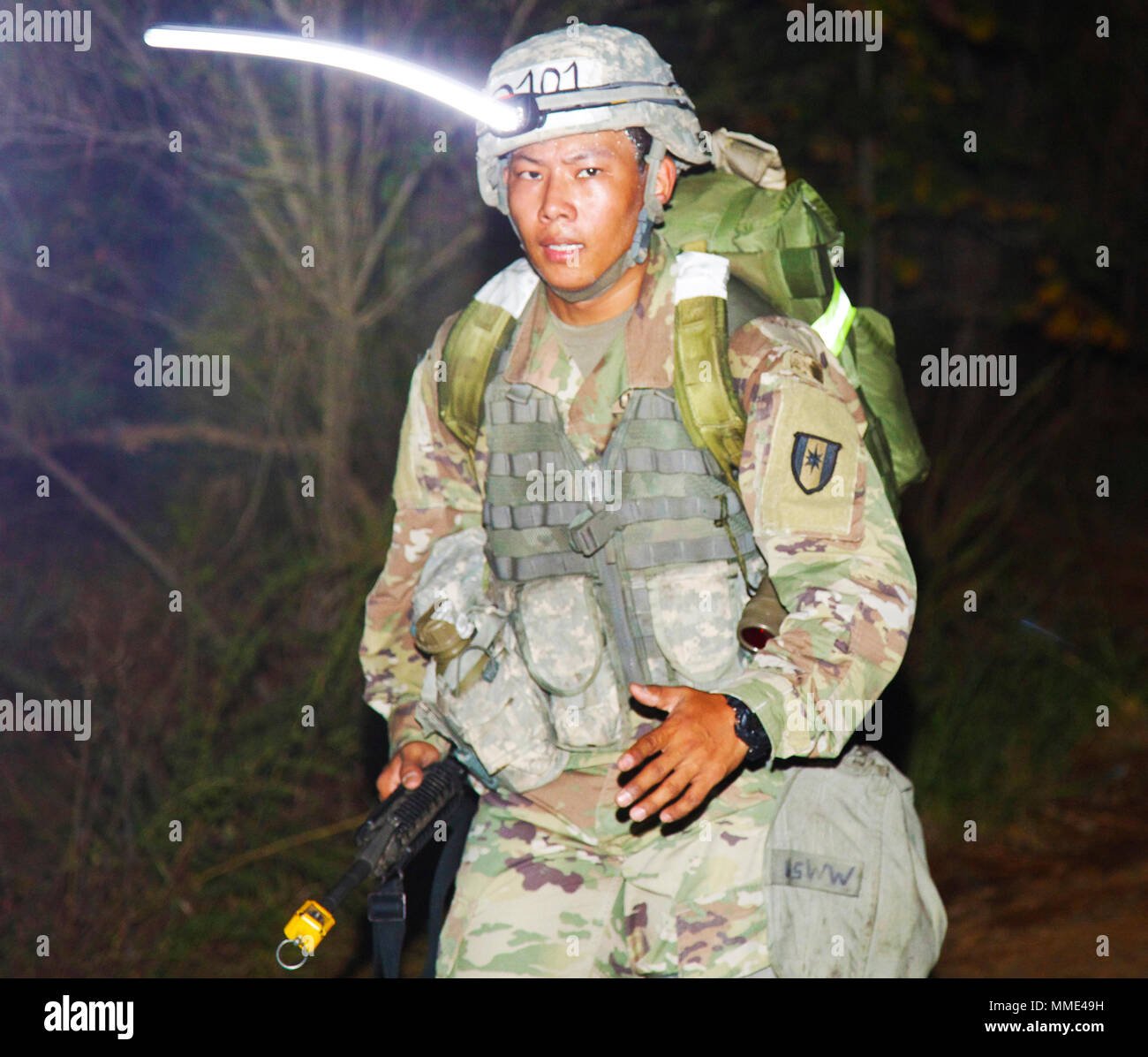 U.S. Army soldier particpates in the final event during the Expert ...