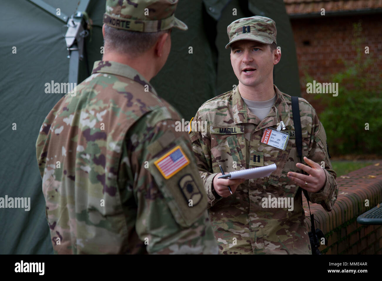 Capt. Doug Magill, 7th Mission Support Command public affairs deputy ...