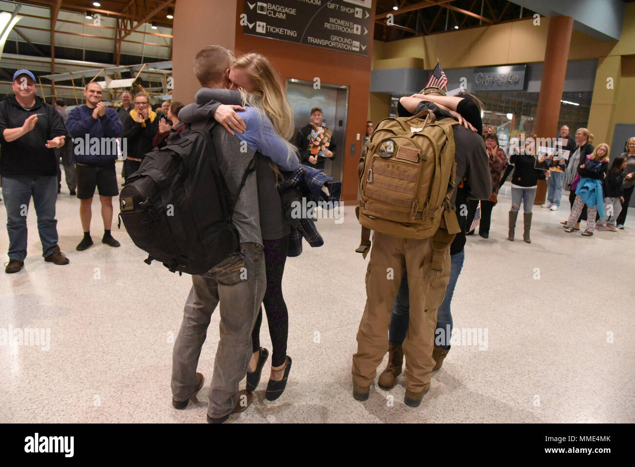 Tech. Sgt. Travis Nelson, left, and Staff Sgt. Casey Schroeder, both of ...