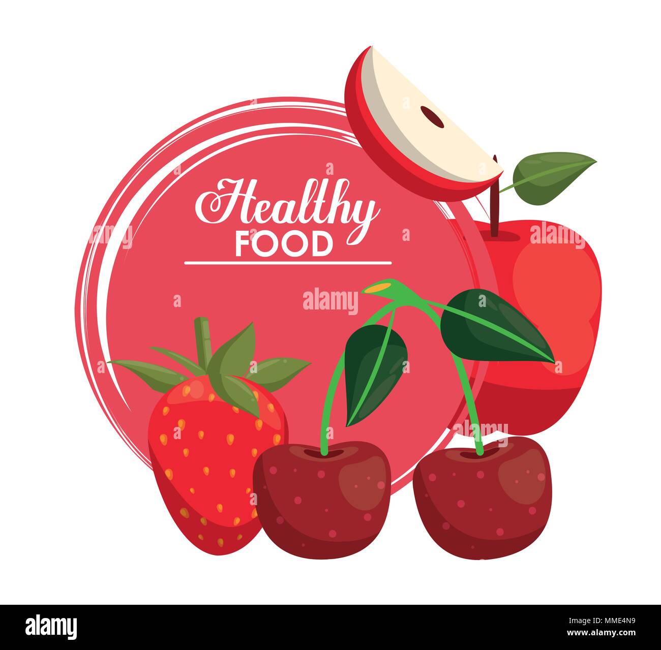Healthy food concept Stock Vector Image & Art - Alamy