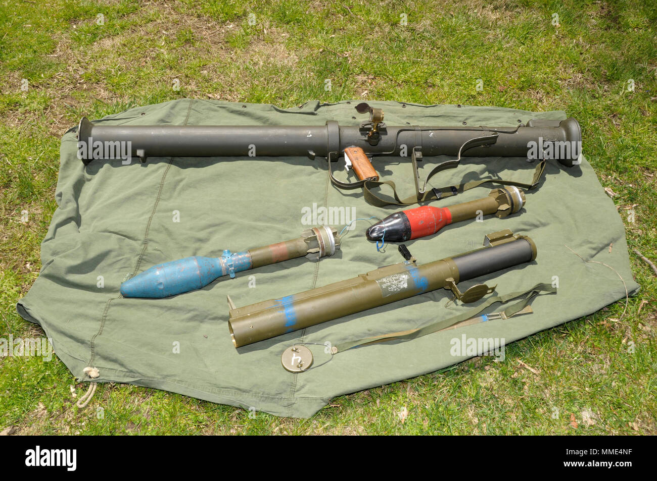 different explosive weapons used in WWII Stock Photo - Alamy