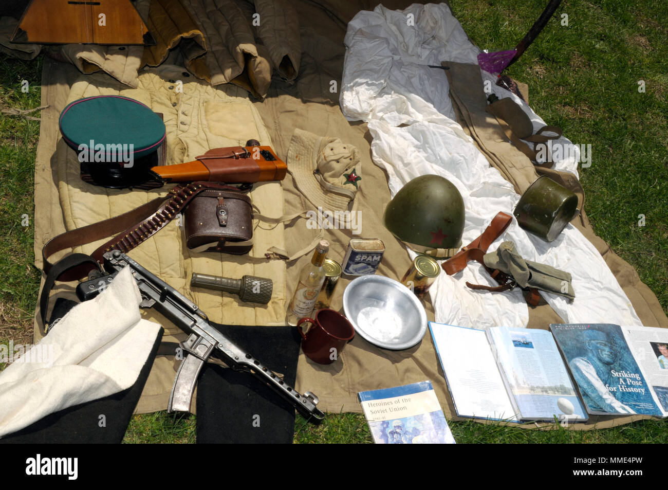 supplies and weapons used in WWII Stock Photo - Alamy