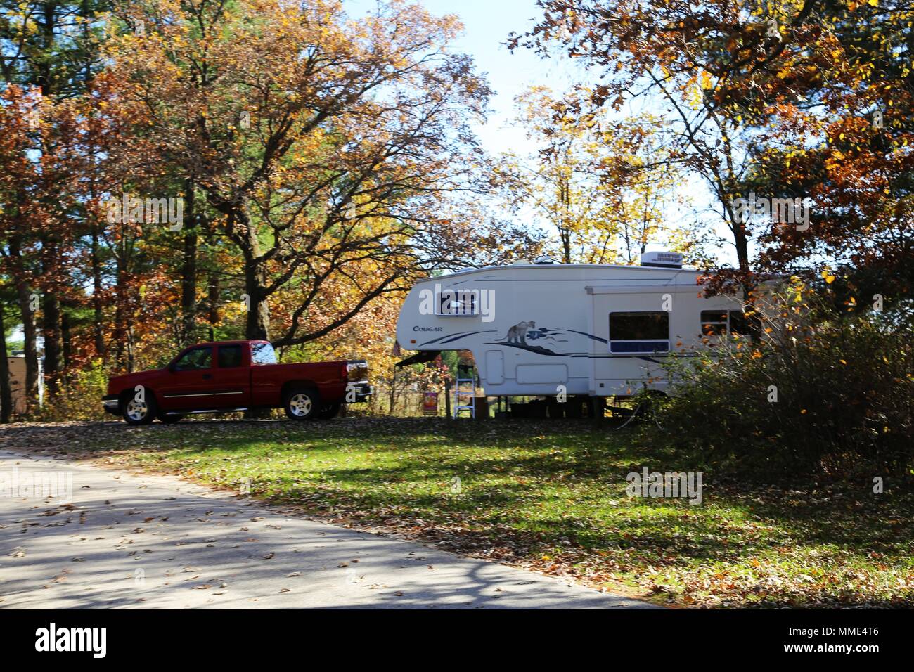 Visitors to Pine View Campground at Fort McCoy, Wis., have their ...