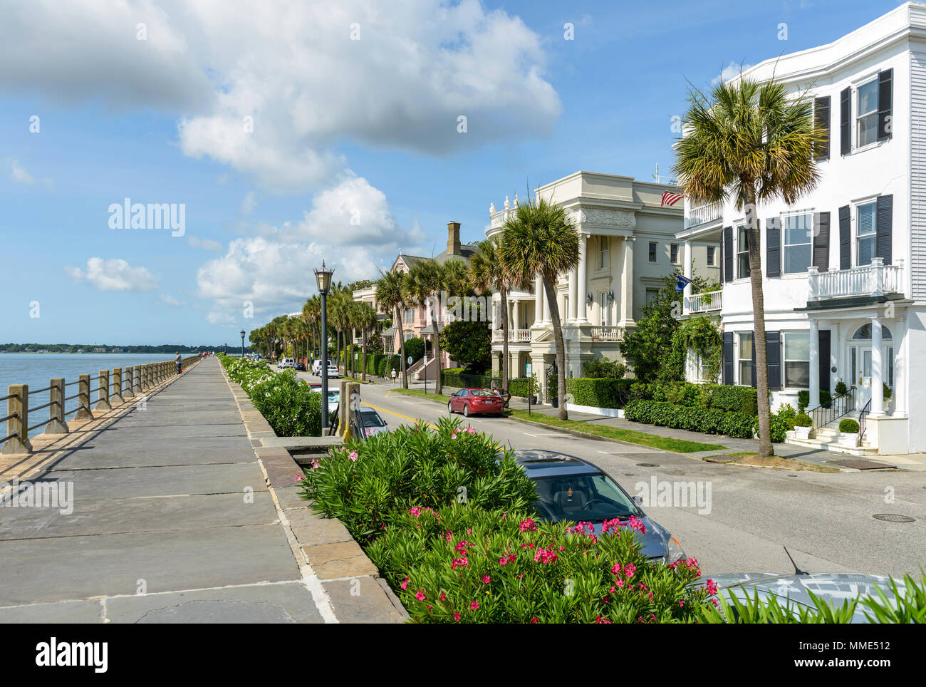 The battery - a historic defensive seawall, with its scenic promenade ...