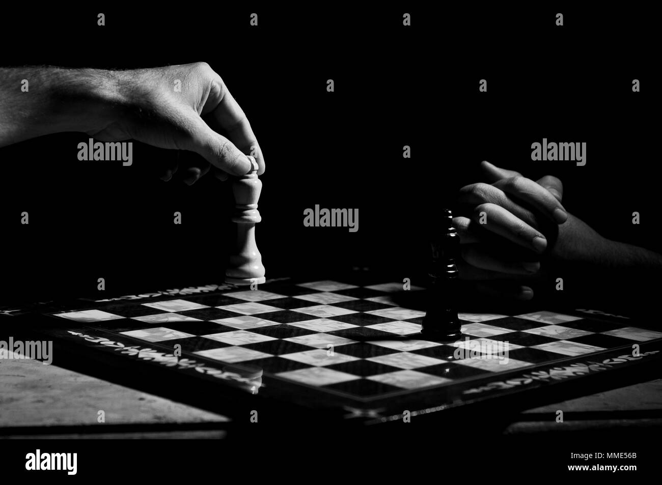 Human chess Black and White Stock Photos & Images - Alamy