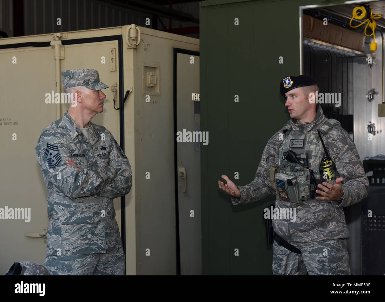 U.S. Air Force Master Sgt. Tyler Eldred, a flight sergeant with the ...