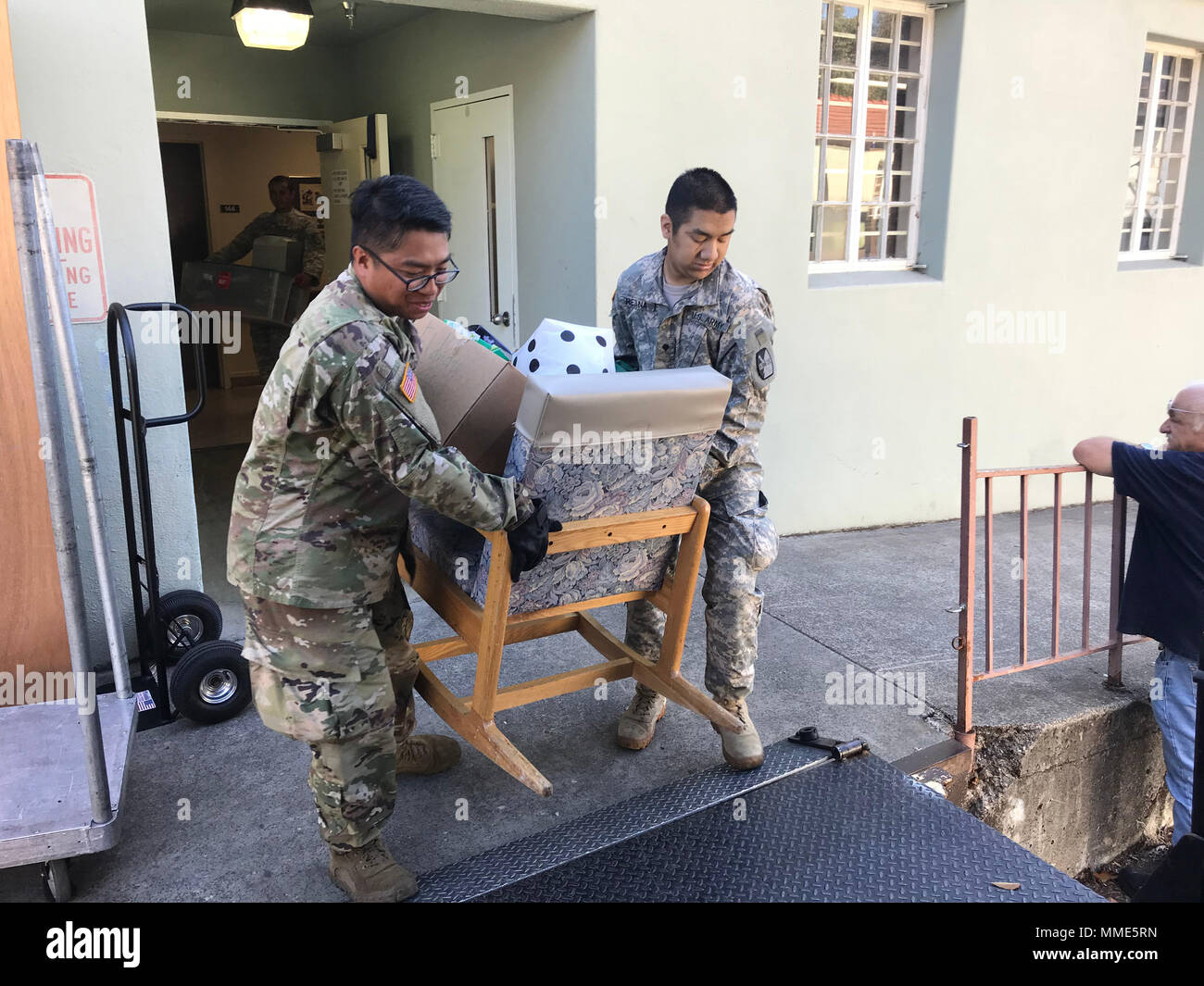 Spc. Mike Nolasco, left, and Spc. Gabriel Retana of the 340th Brigade ...