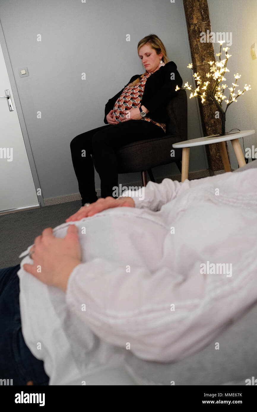 Woman giving birth bed hi-res stock photography and images - Alamy