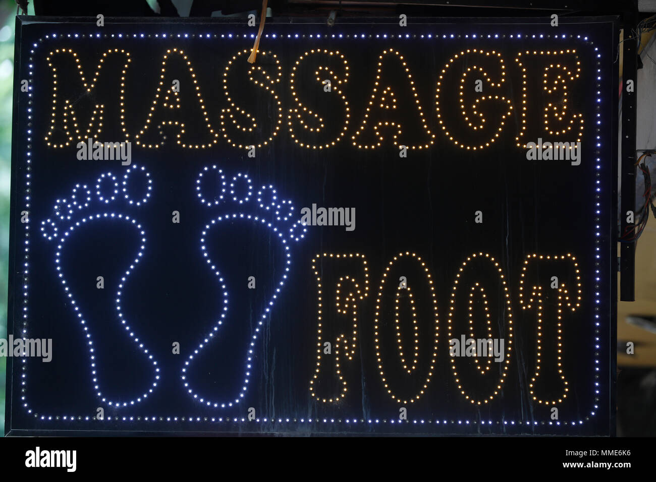Foot massage sign Hanoi. Vietnam Stock Photo - Alamy