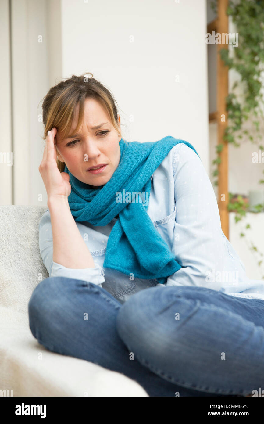 Sick lady sitting hi-res stock photography and images - Alamy