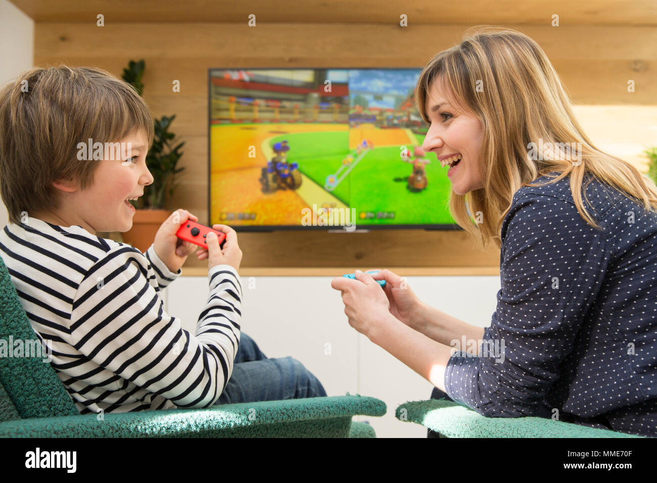 Parent Nintendo Switch Child High Resolution Stock Photography and ...