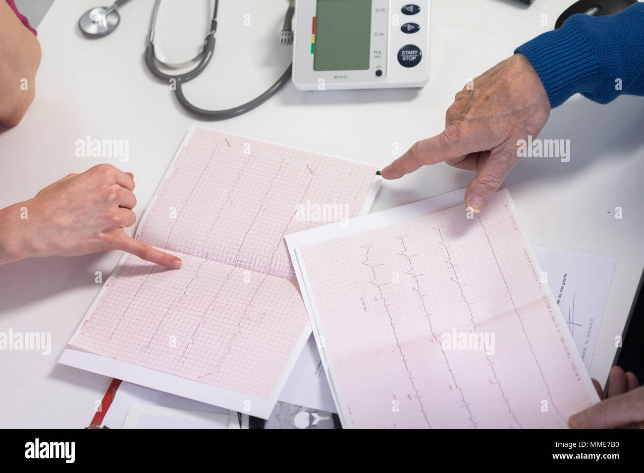 Medical consultation electrocardiography ecg hi-res stock photography ...