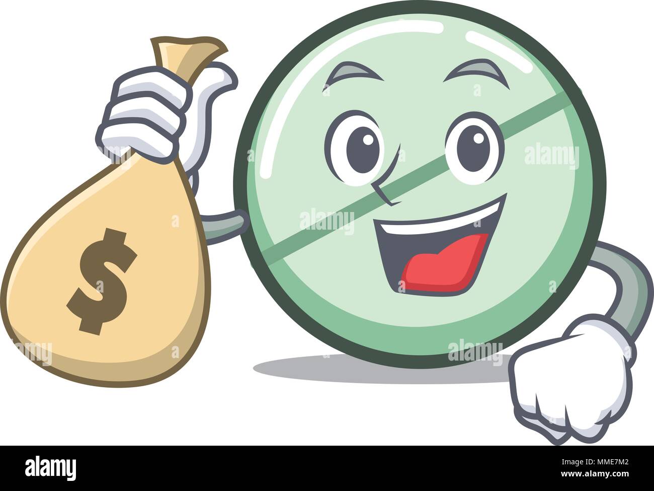 With money bag drug tablet character cartoon Stock Vector Image & Art ...