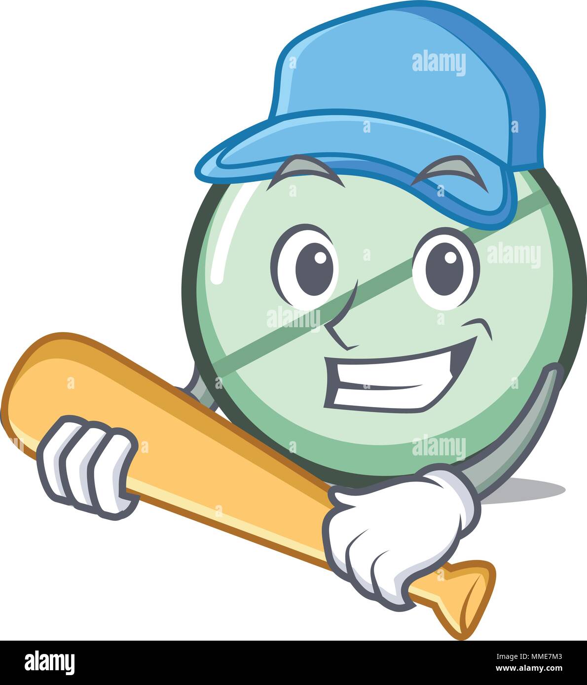 Playing baseball drug tablet character cartoon Stock Vector Image & Art ...
