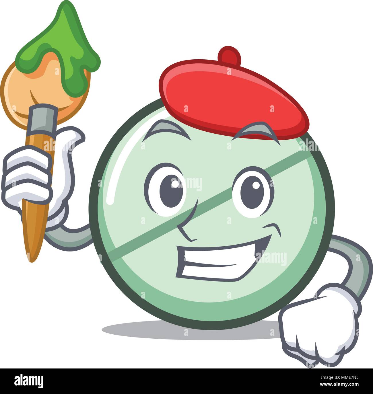 Artist drug tablet character cartoon Stock Vector Image & Art - Alamy