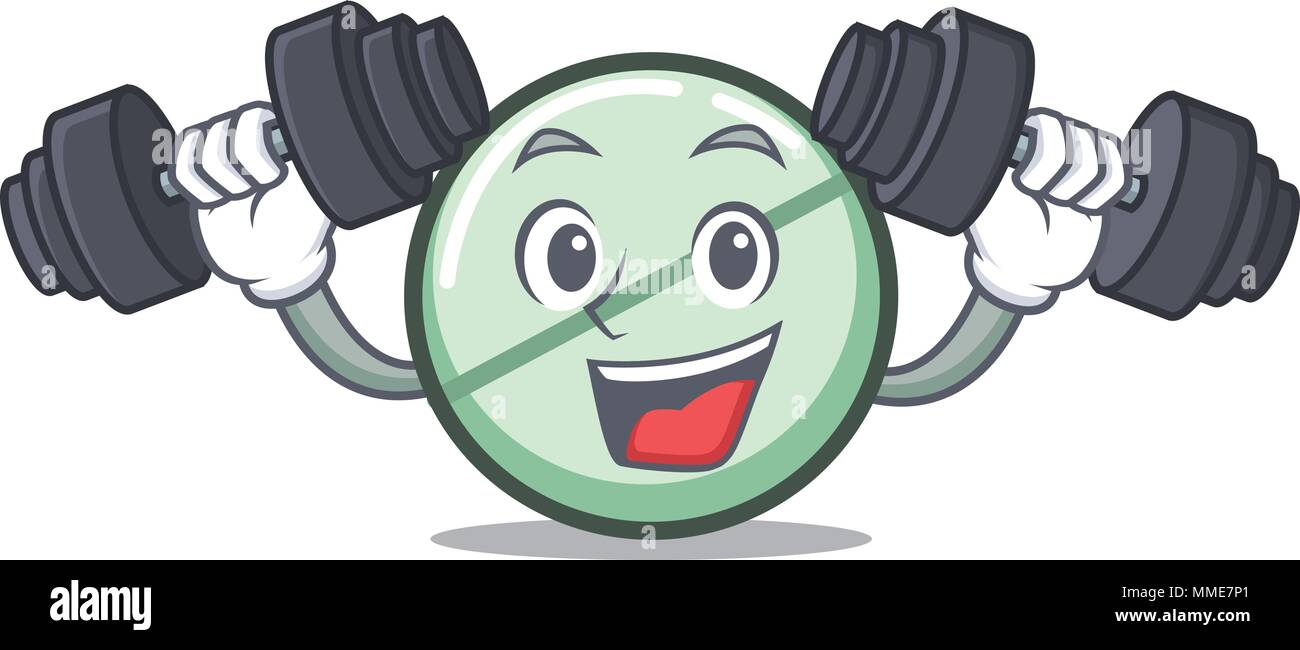 Fitness drug tablet character cartoon Stock Vector Image & Art - Alamy