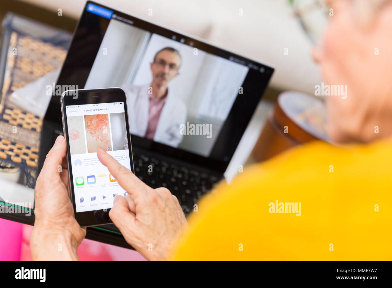 Telehealth Senior Citizen High Resolution Stock Photography and Images ...