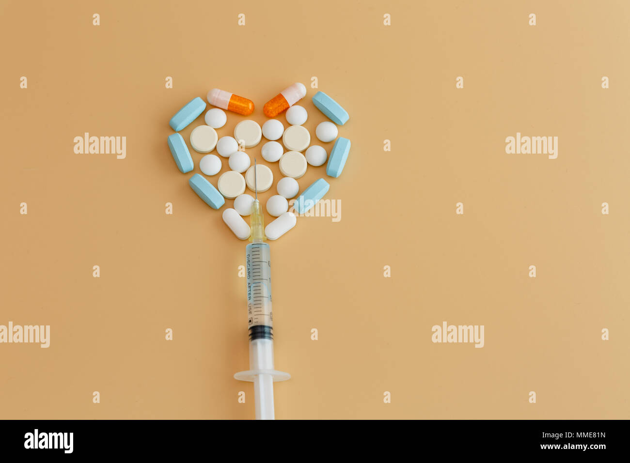 Heart - shaped patterns composed of various tablets Stock Photo - Alamy