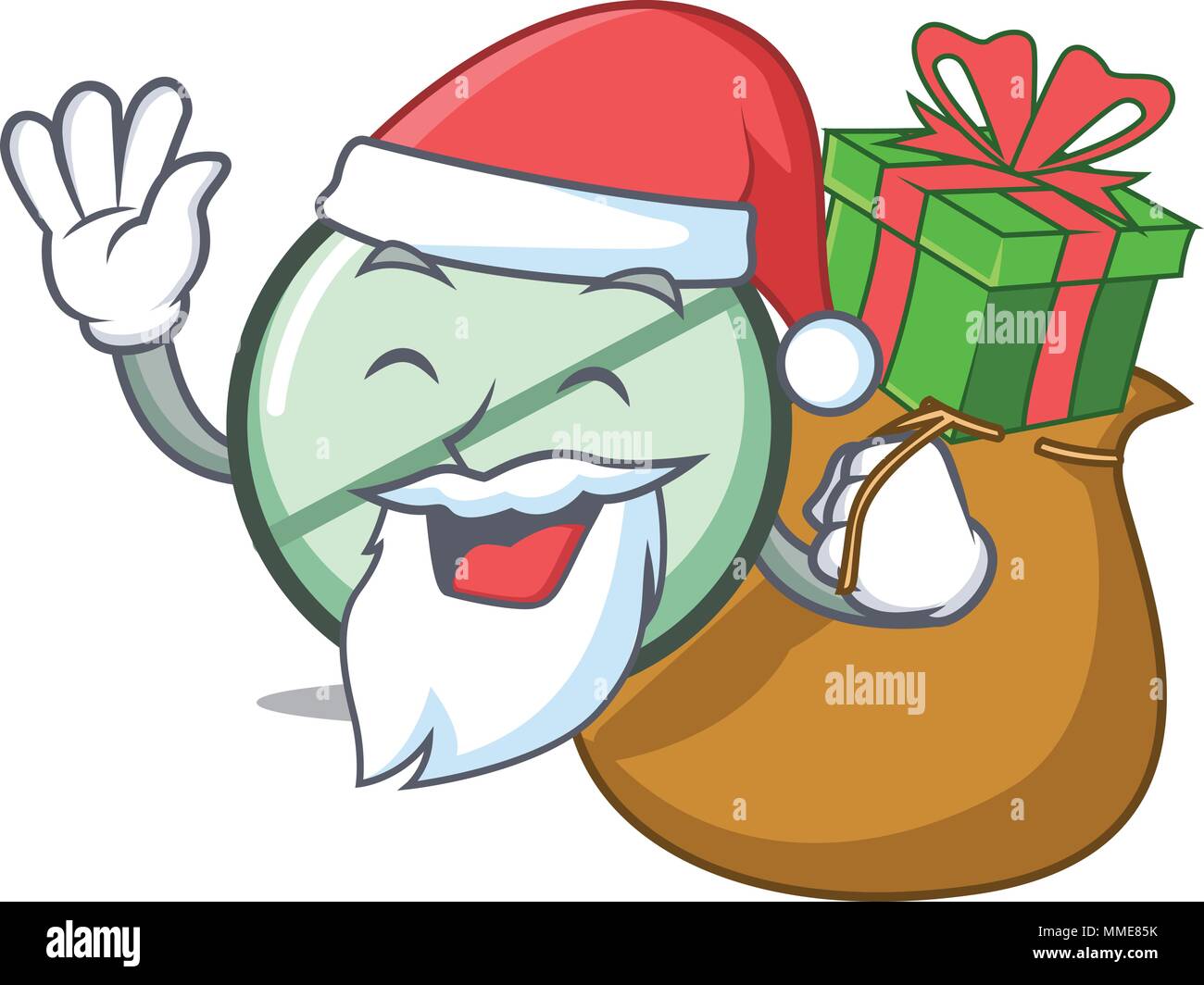 Santa with gift drug tablet mascot cartoon Stock Vector Image & Art - Alamy