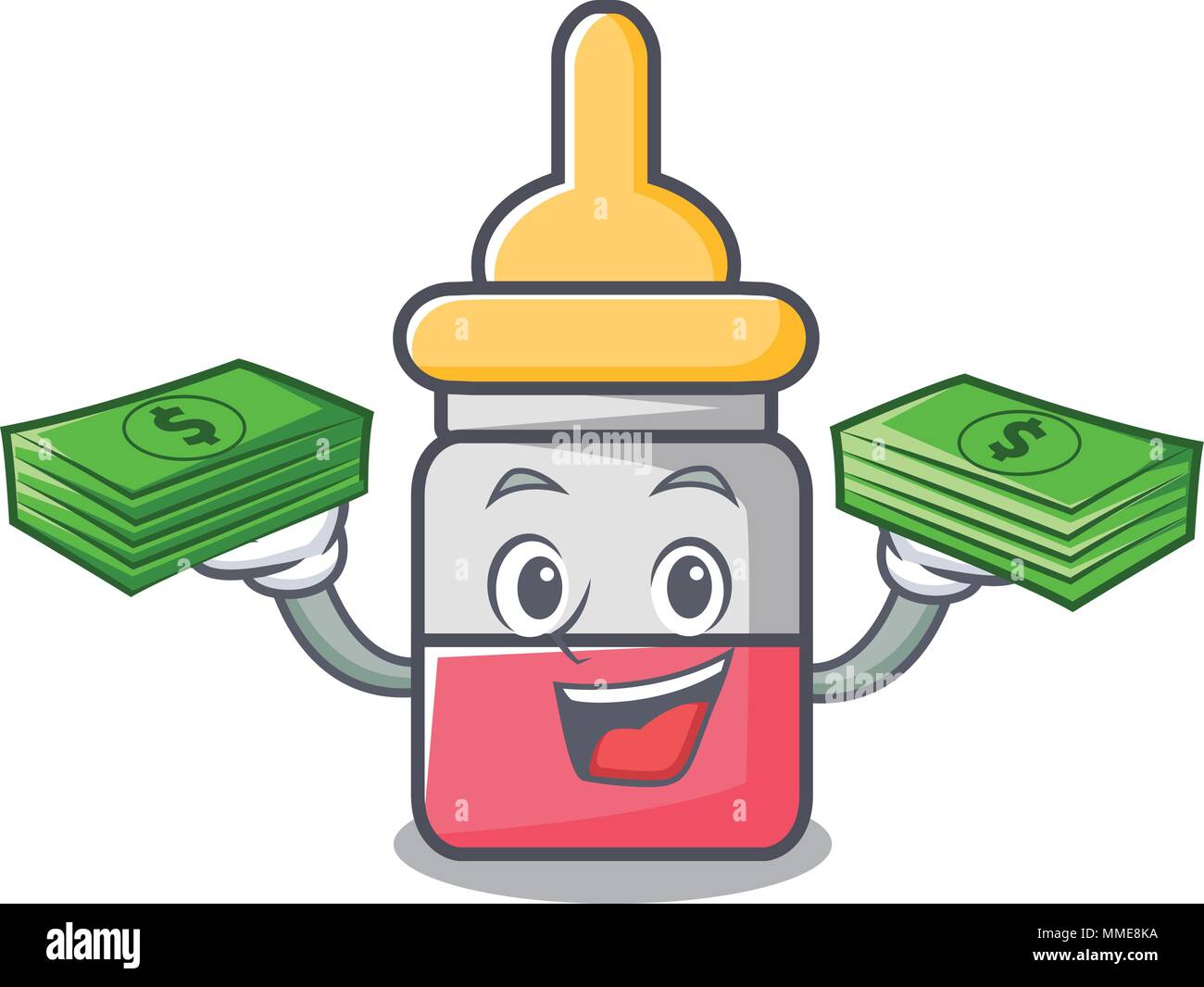 With money bag nassal drop mascot cartoon Stock Vector Image & Art - Alamy