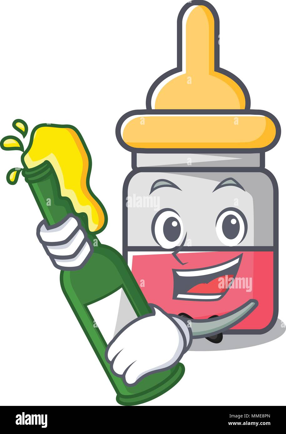 With beer nassal drop mascot cartoon Stock Vector Image & Art - Alamy