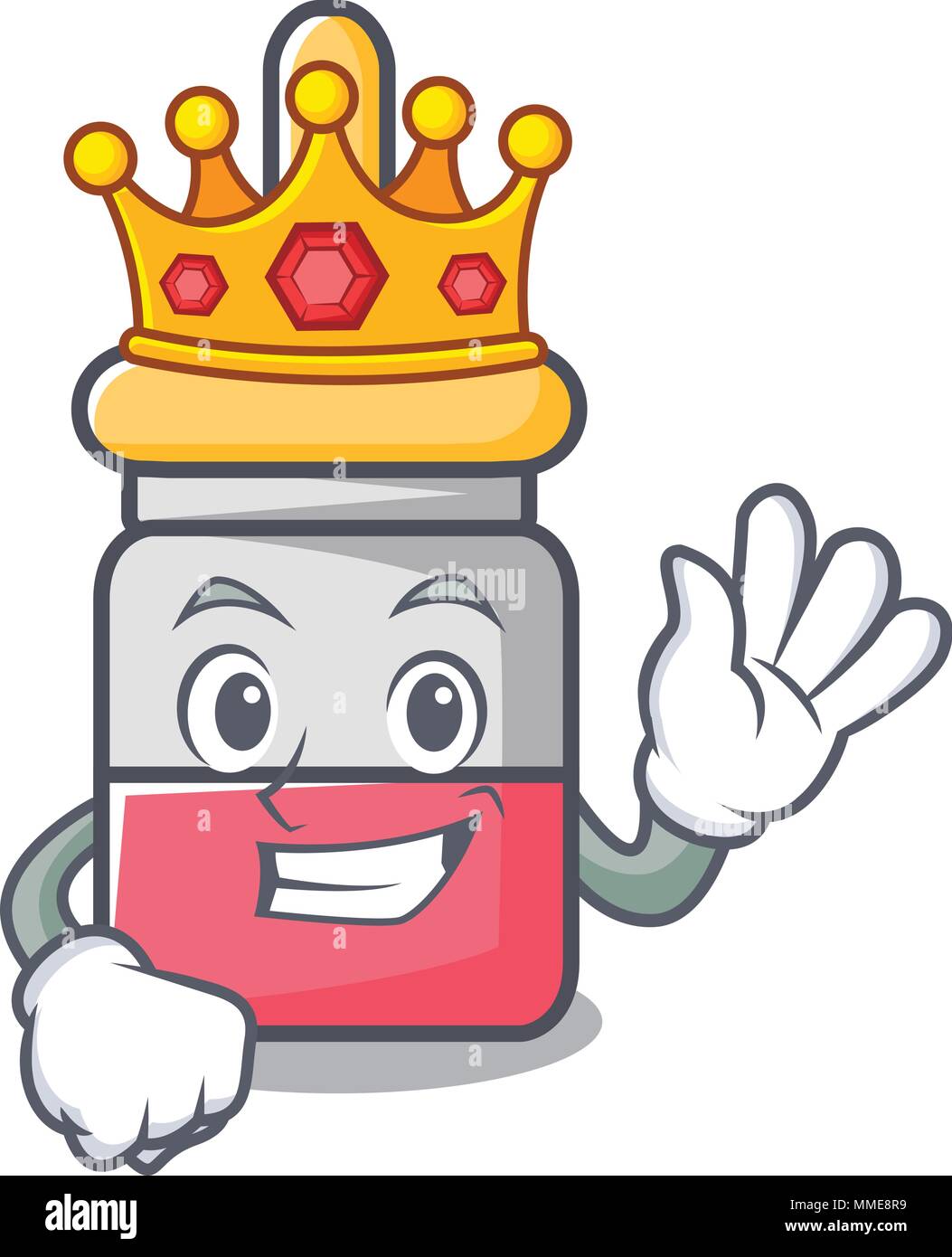 King nassal drop mascot cartoon Stock Vector Image & Art - Alamy
