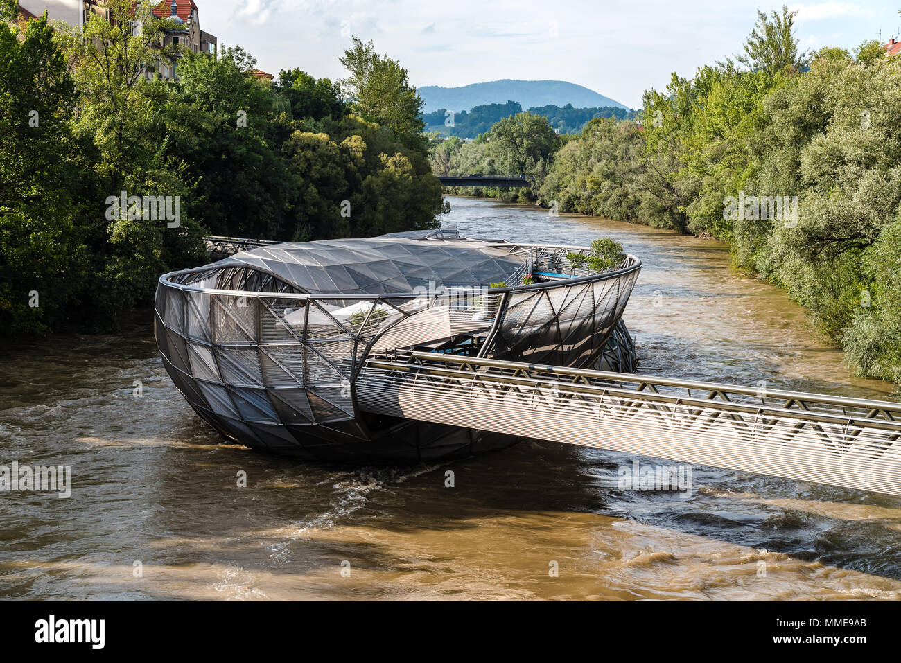 Murinsel island in river mur hi-res stock photography and images - Alamy