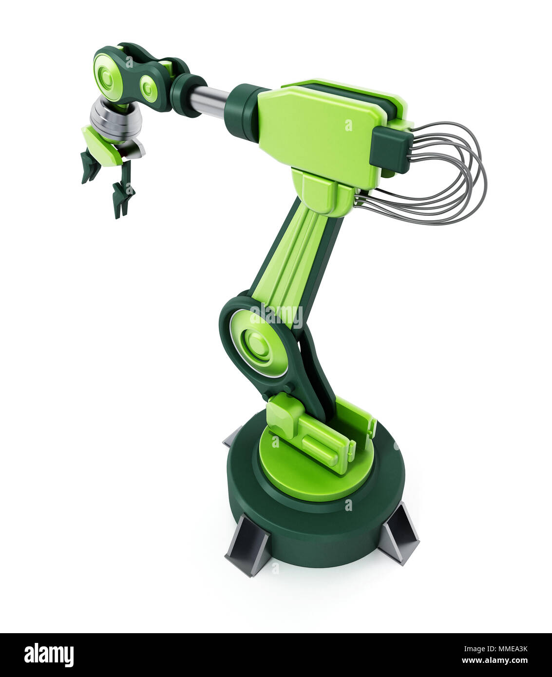 Robot arms on factory Cut Out Stock Images & Pictures - Alamy